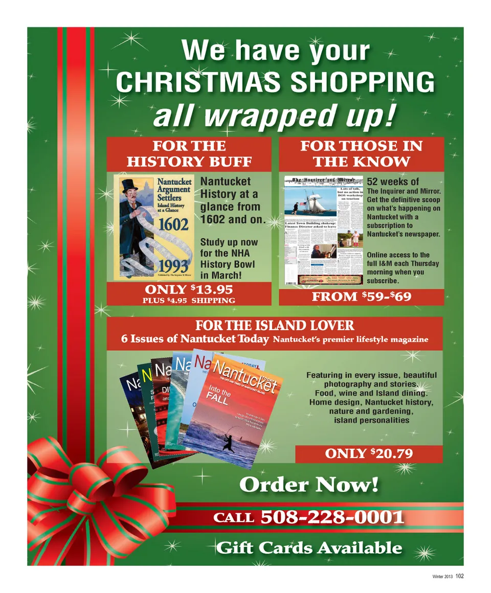 Nantucket Today • Winter 2013 • Page 102