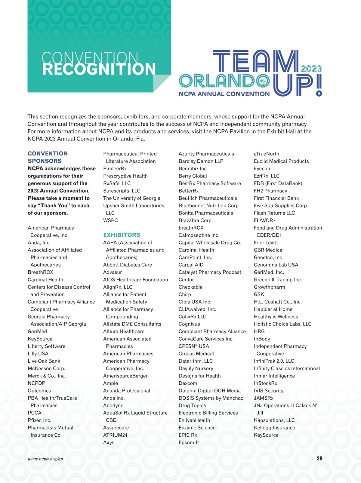 America's Pharmacist • October 2023 • Page 29