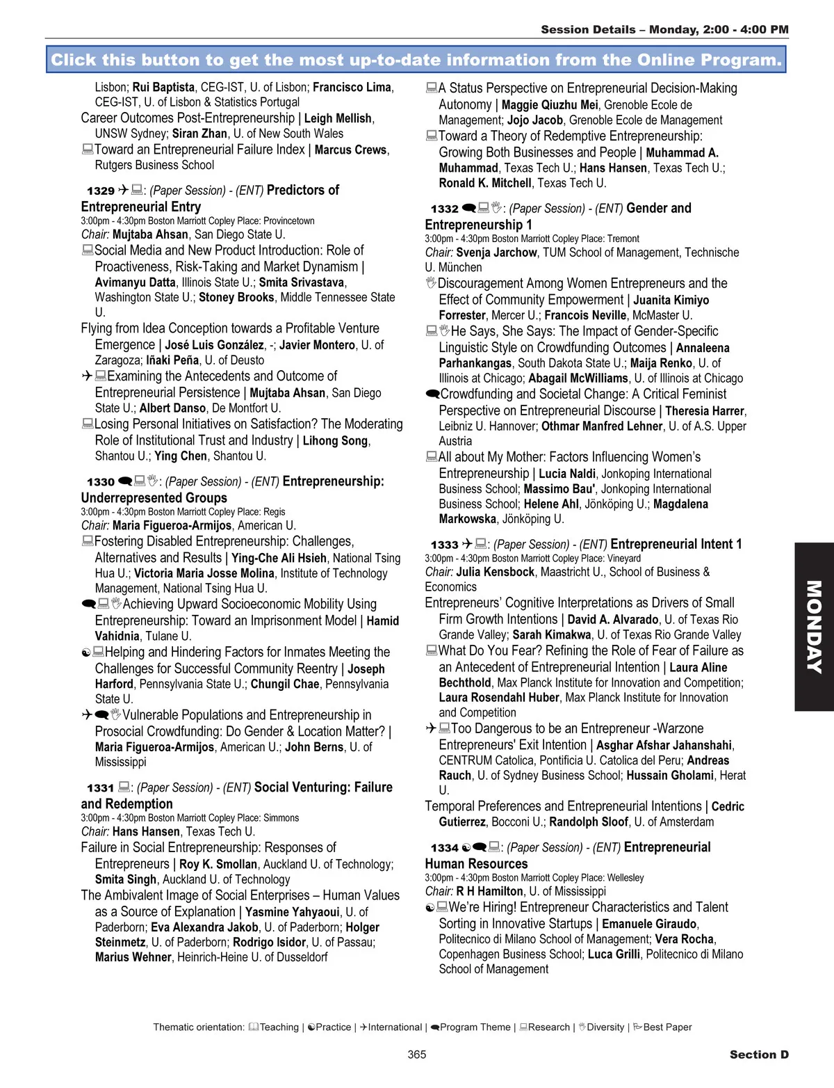 Academy of Management Annual Meeting Program 79th Annual Meeting ...