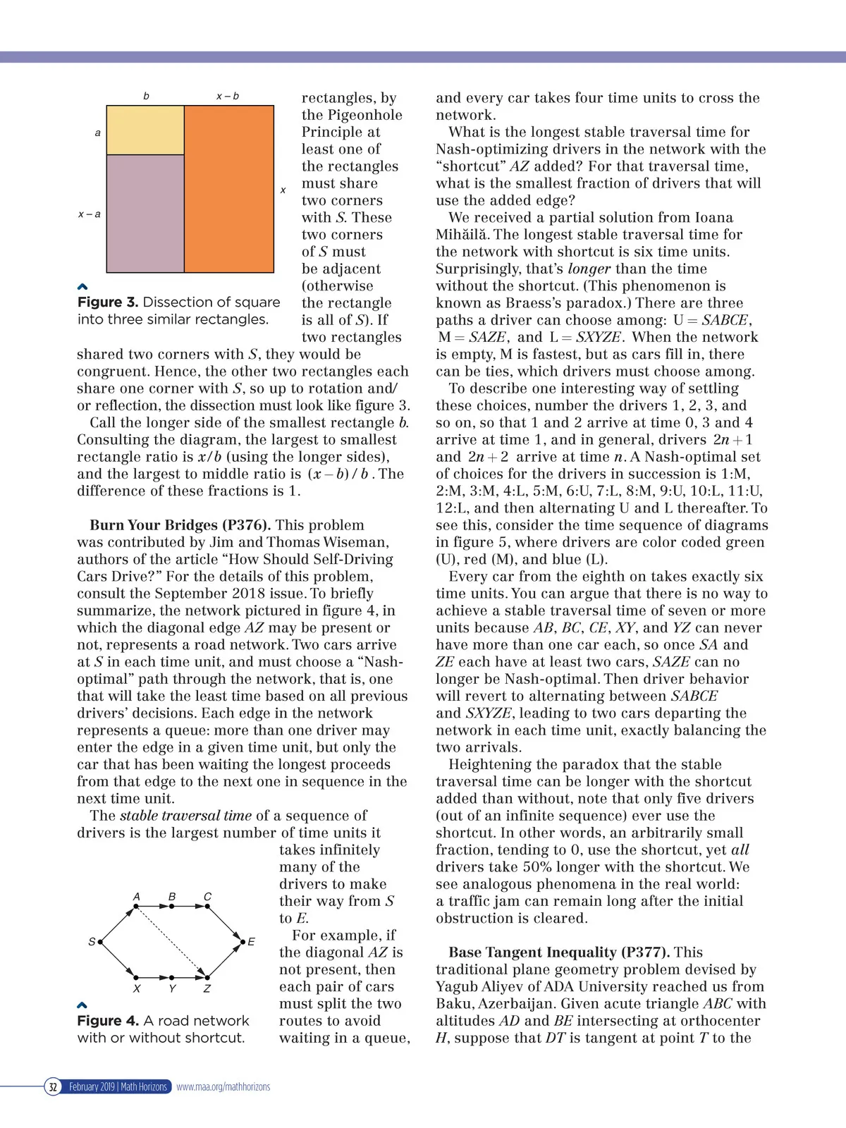 Math Horizons Volume XXVI, Issue 3, February 2019 Page-32