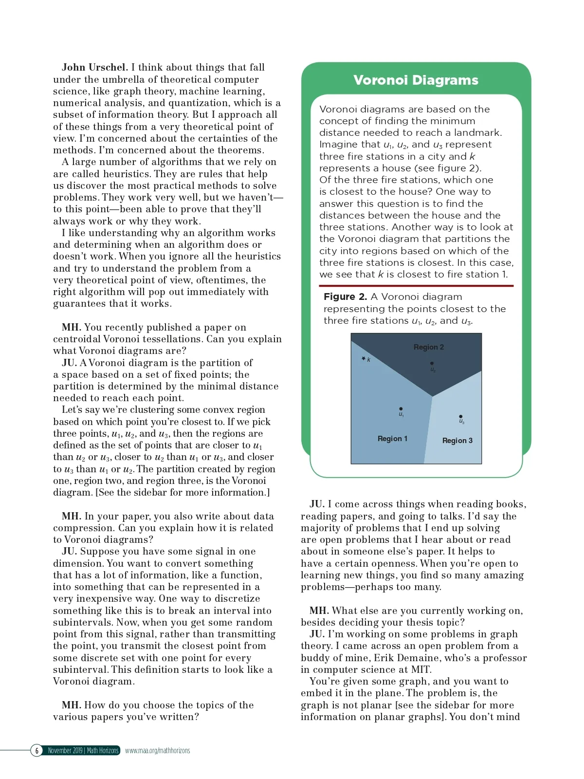 Math Horizons Volume XXVII, Issue 2, November 2019 Page 6