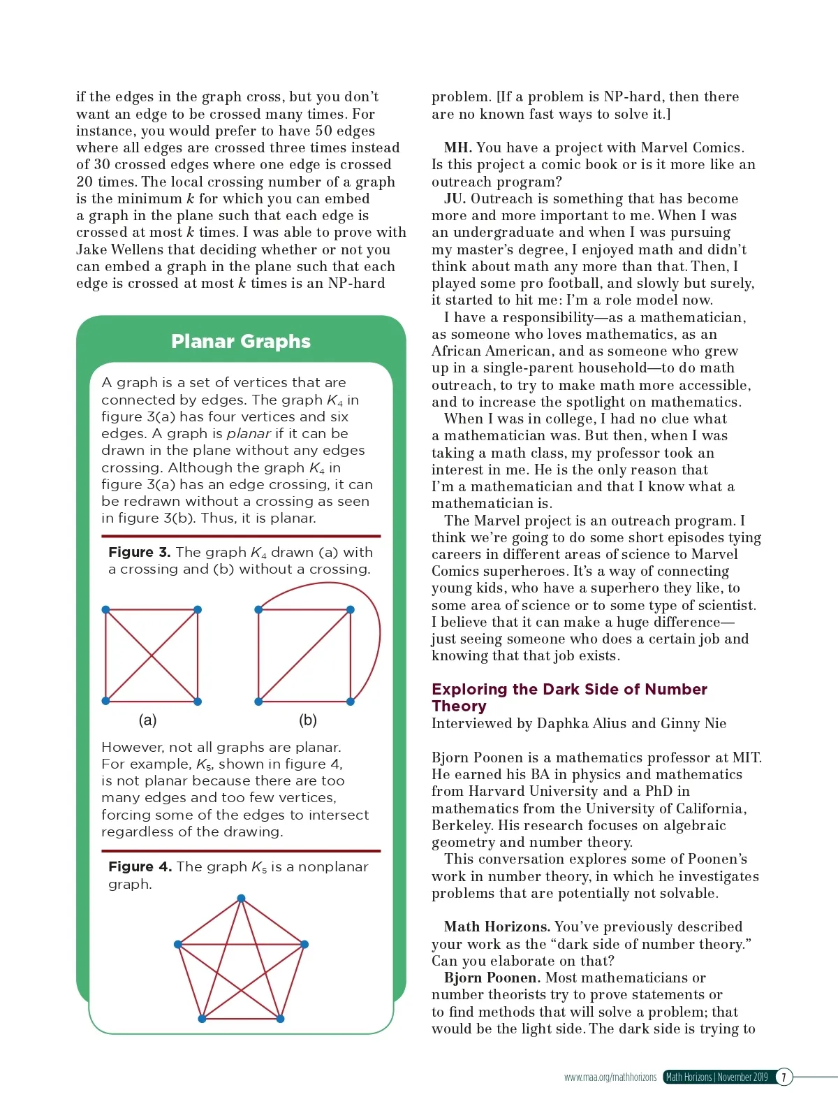 Math Horizons Volume XXVII, Issue 2, November 2019 Page 6