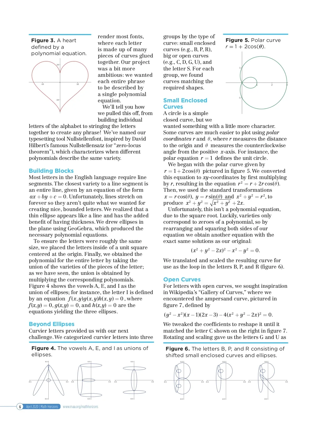 Math Horizons Volume XXVII, Issue 4, APRIL 2020 Page 6