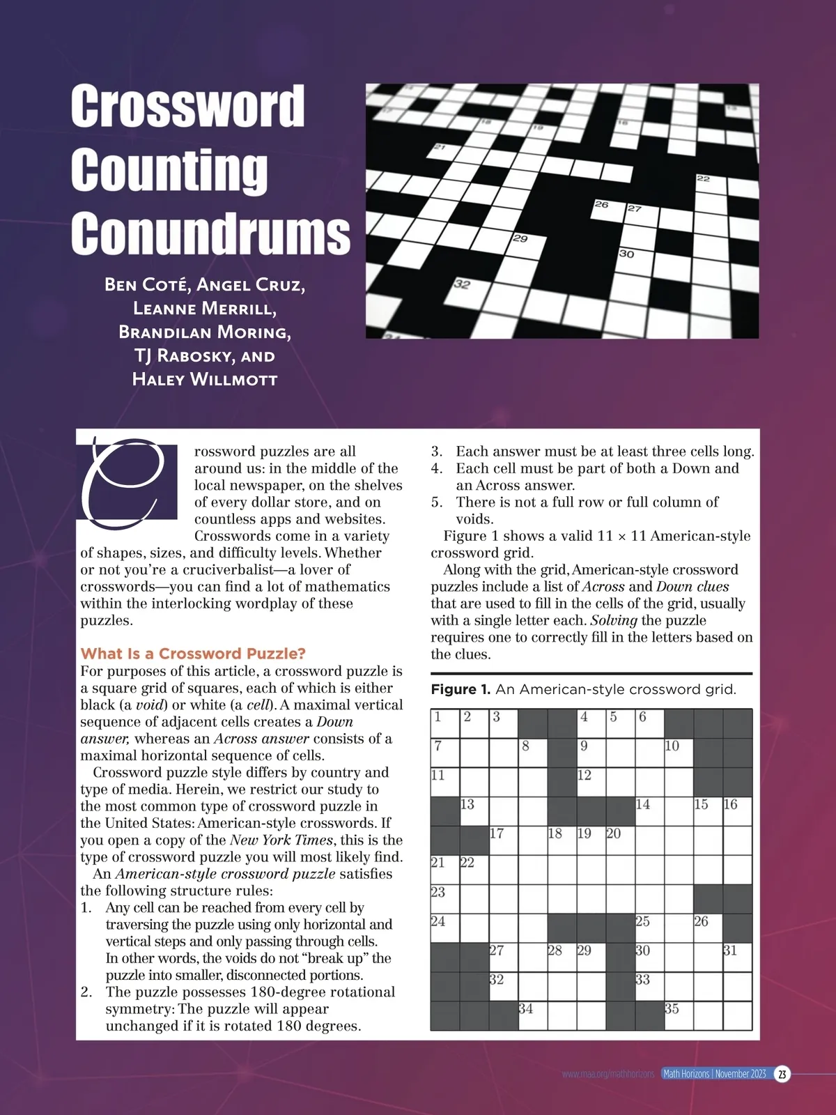 Math Horizons Volume 31, Issue 2, November 2023 Page 22