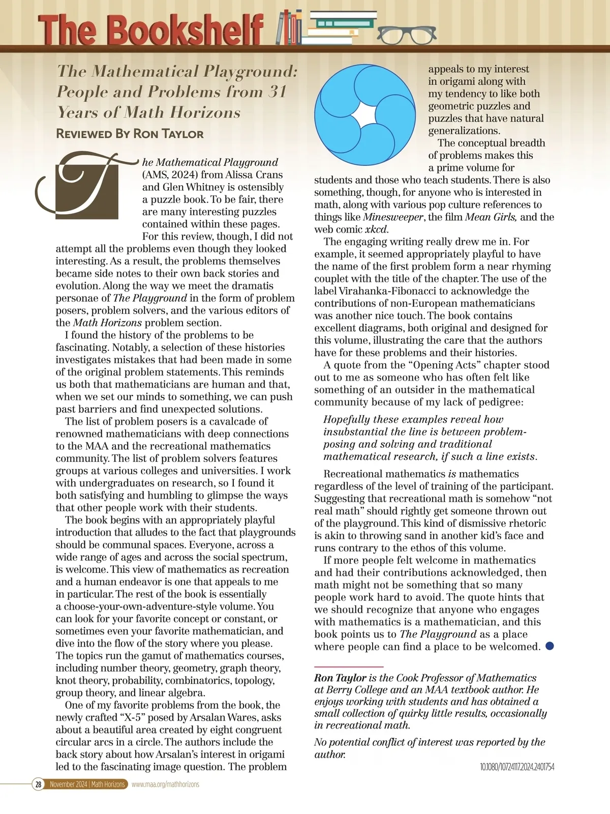 Math Horizons • Volume 32, Issue 2, November 2024 • Page 28
