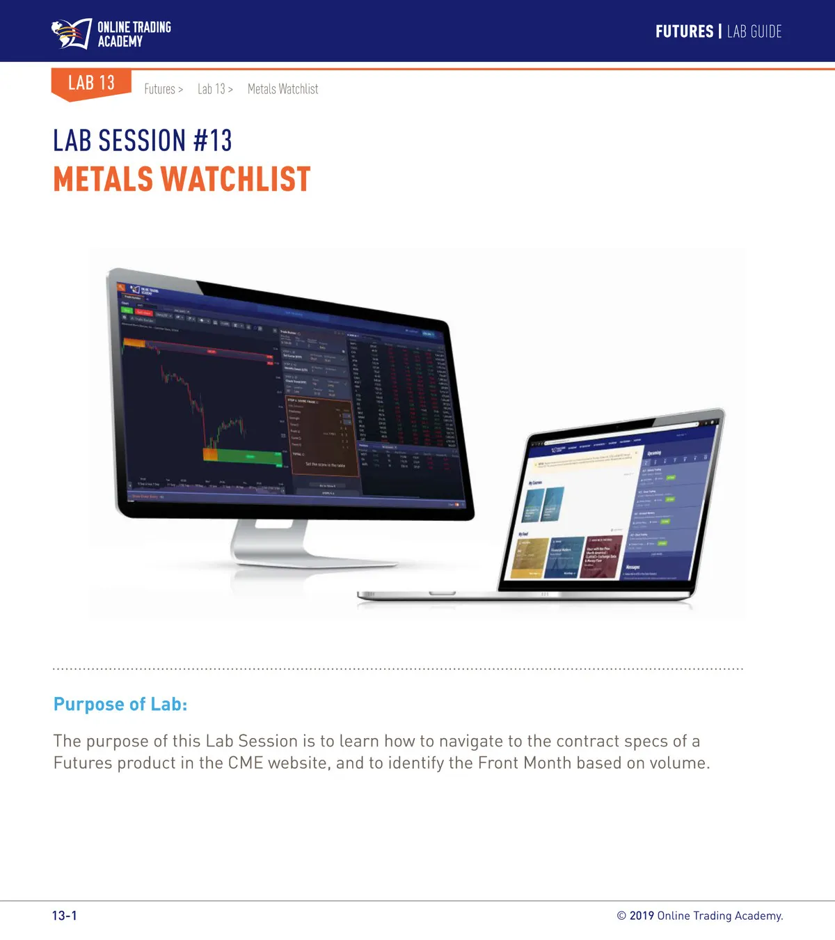 Professional Futures Trader • Futures Lab Guide • 13-1