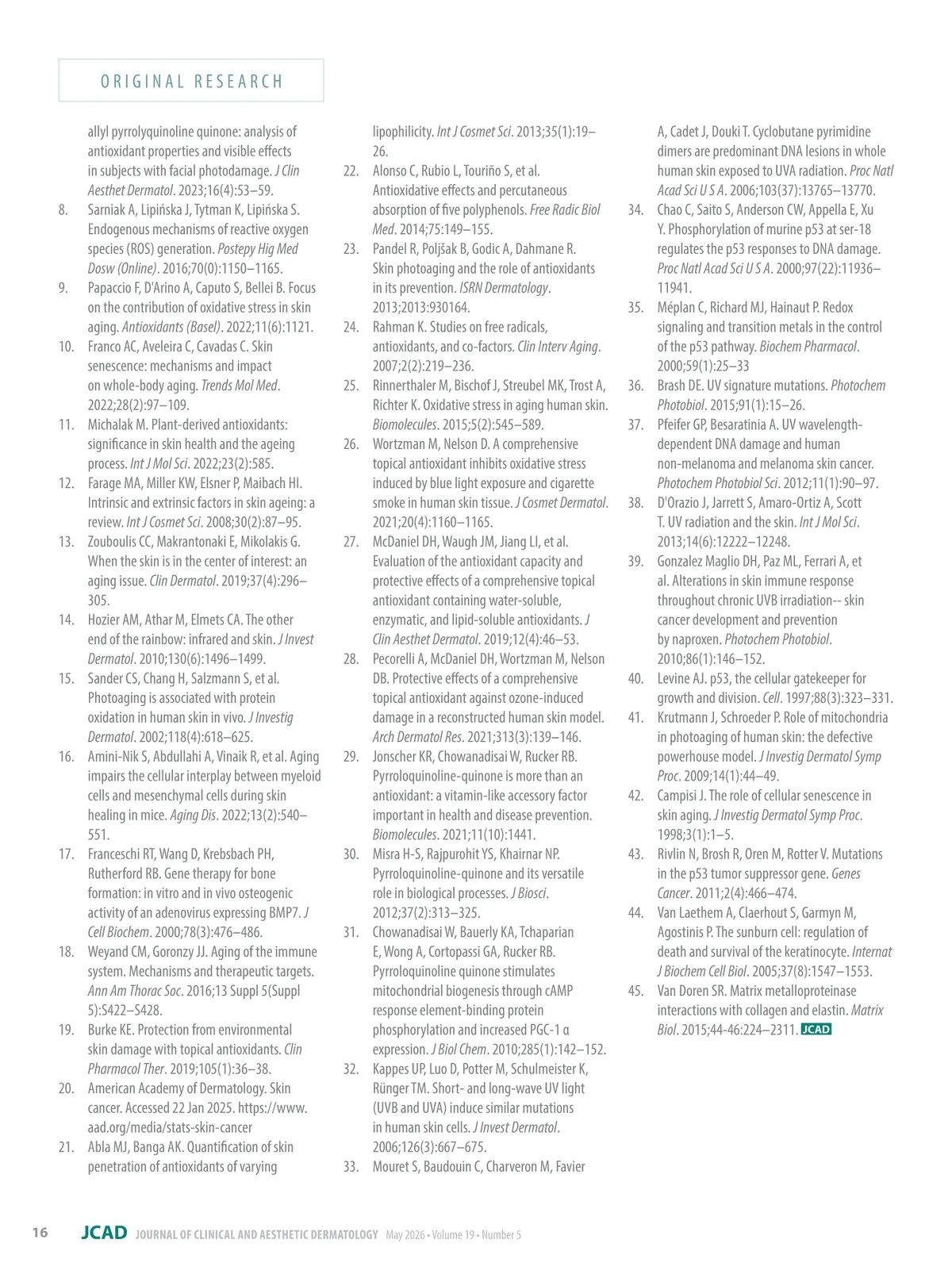 Journal of Clinical and Aesthetic Dermatology • May 2026 • Page 16