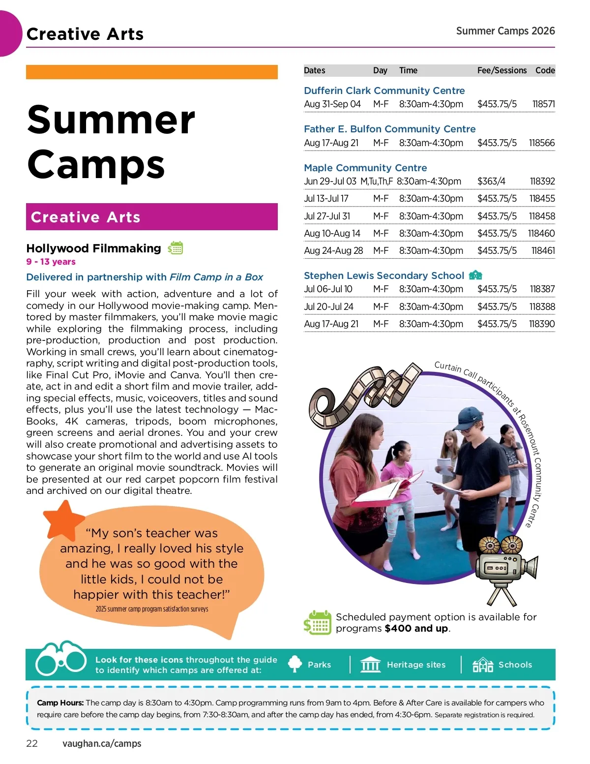 Summer Camps Brochure • 2026 Summer Camps • Page 22