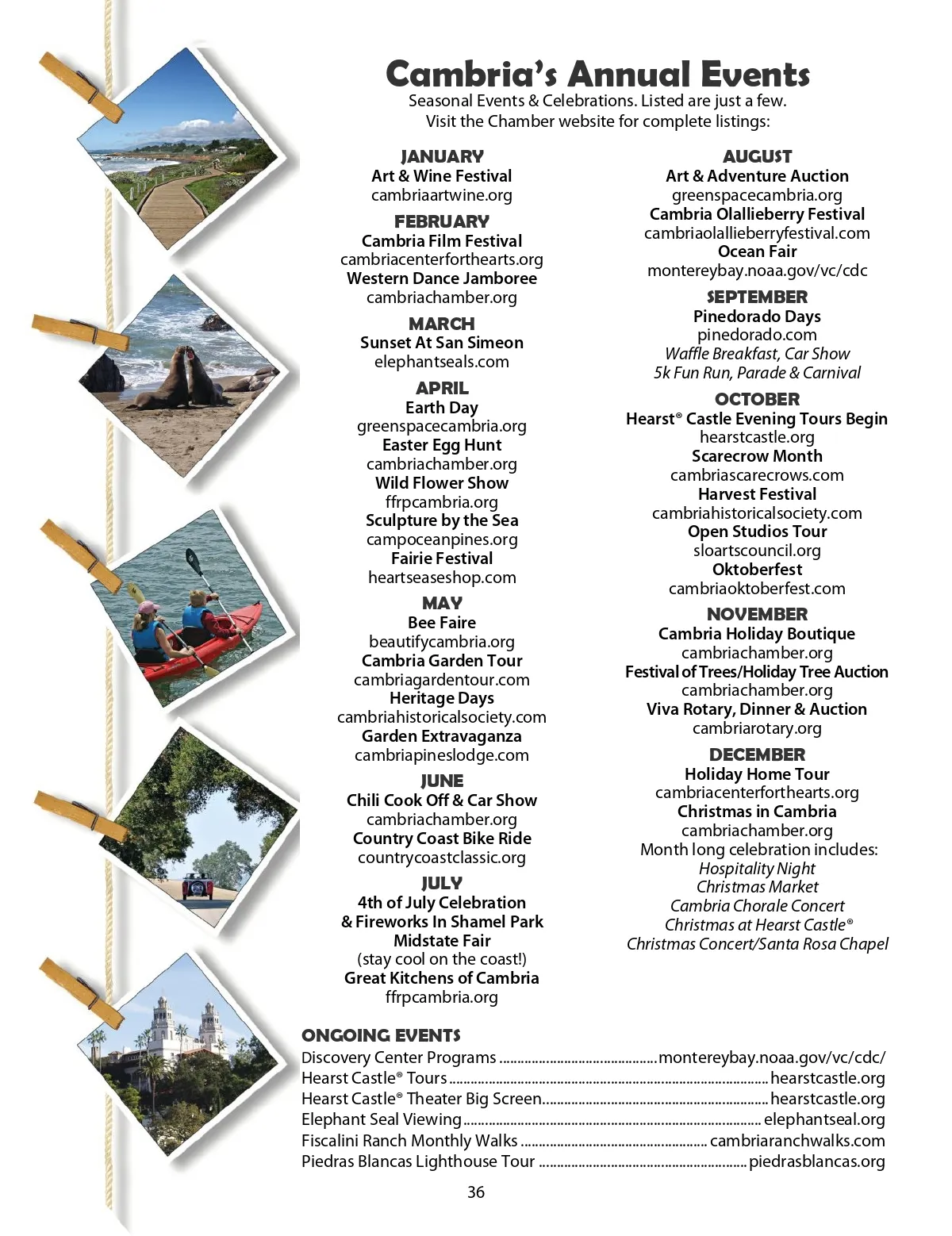 Cambria Magazine Visitor Guide 2020 Page 38