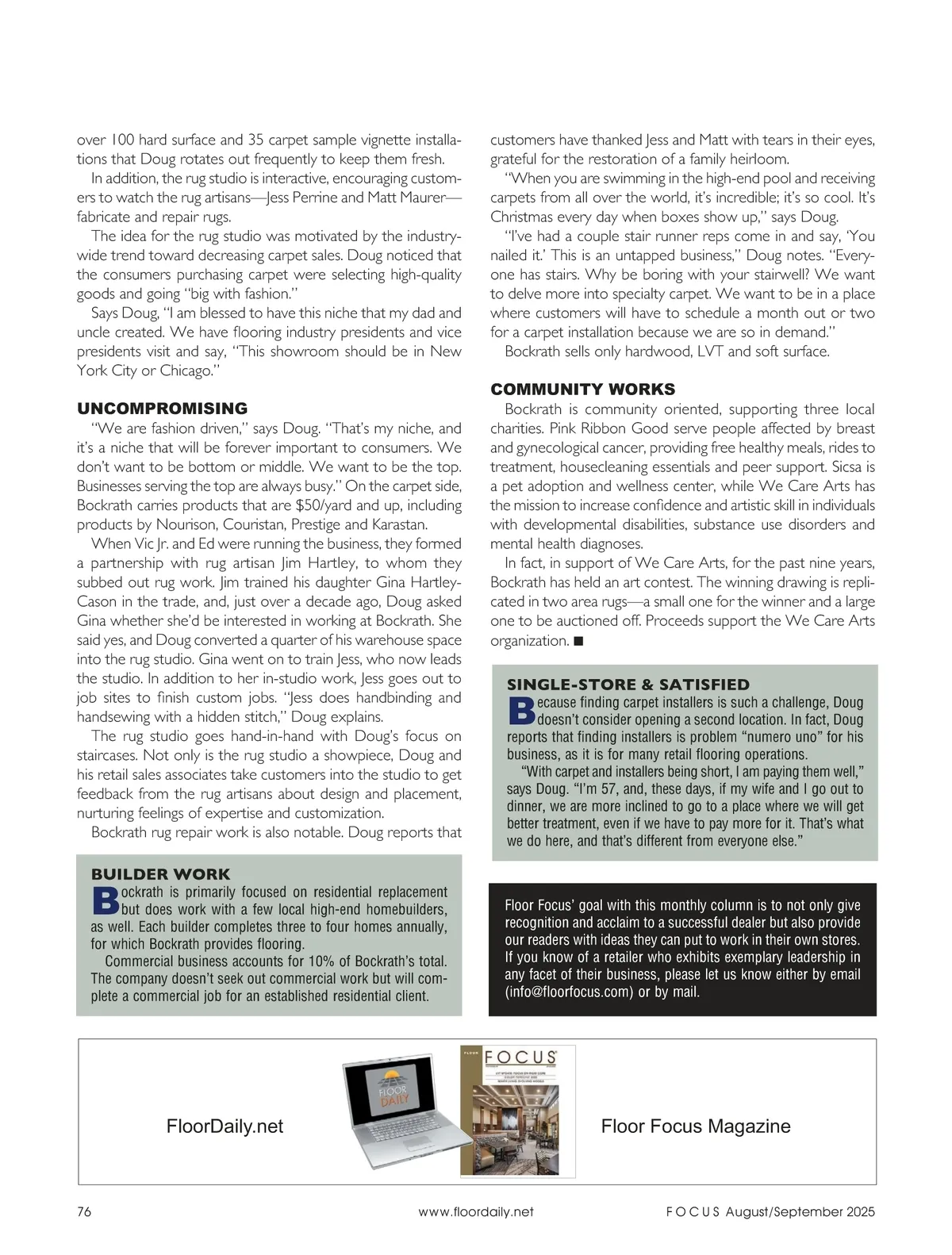 Floor Focus • August/September 2025 • Page 76