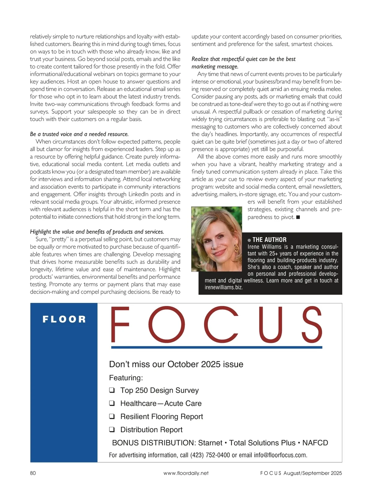 Floor Focus • August/September 2025 • Page 80