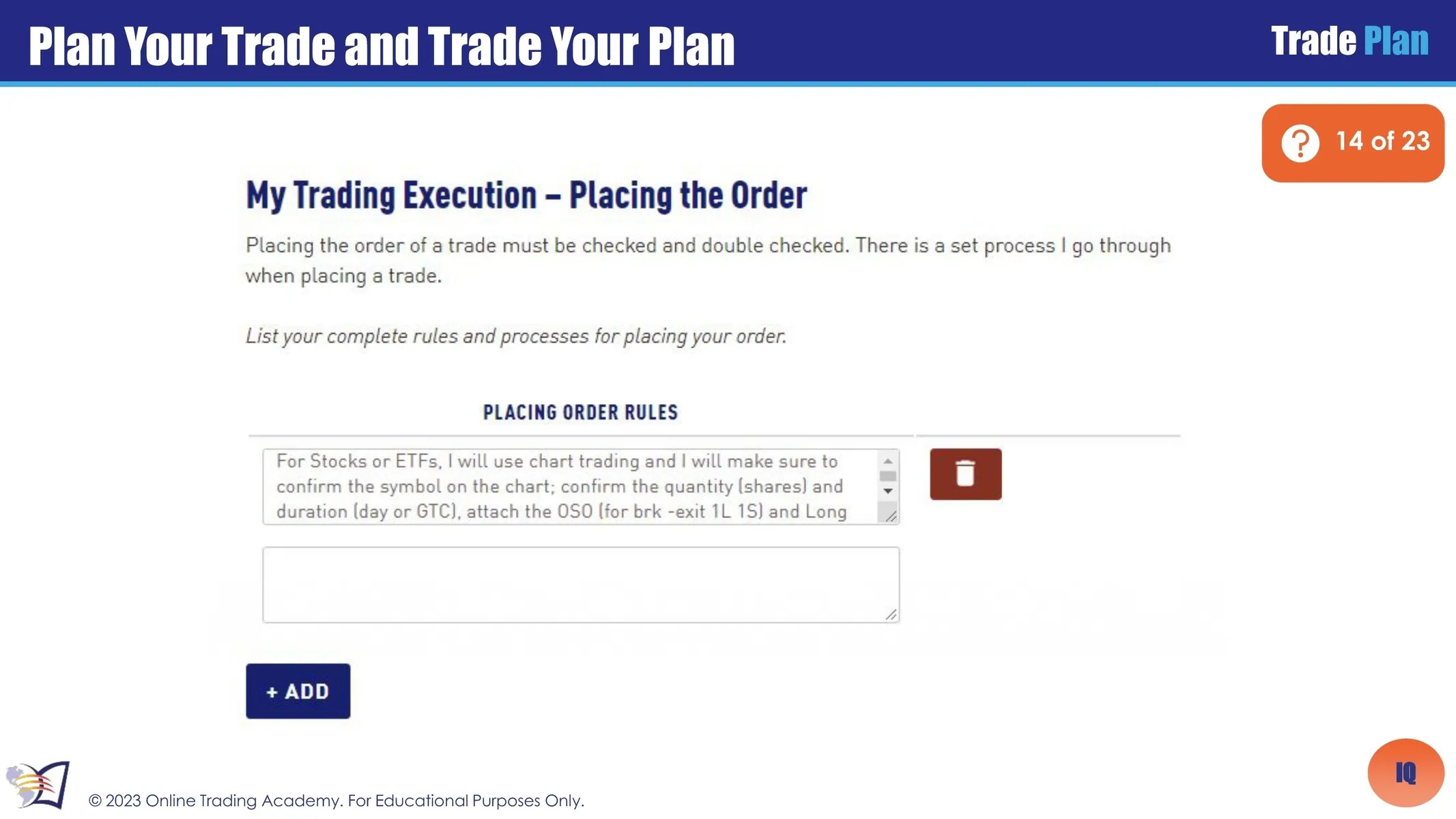 Trade Plan • Trade Plan Essentials eBook • Page 78