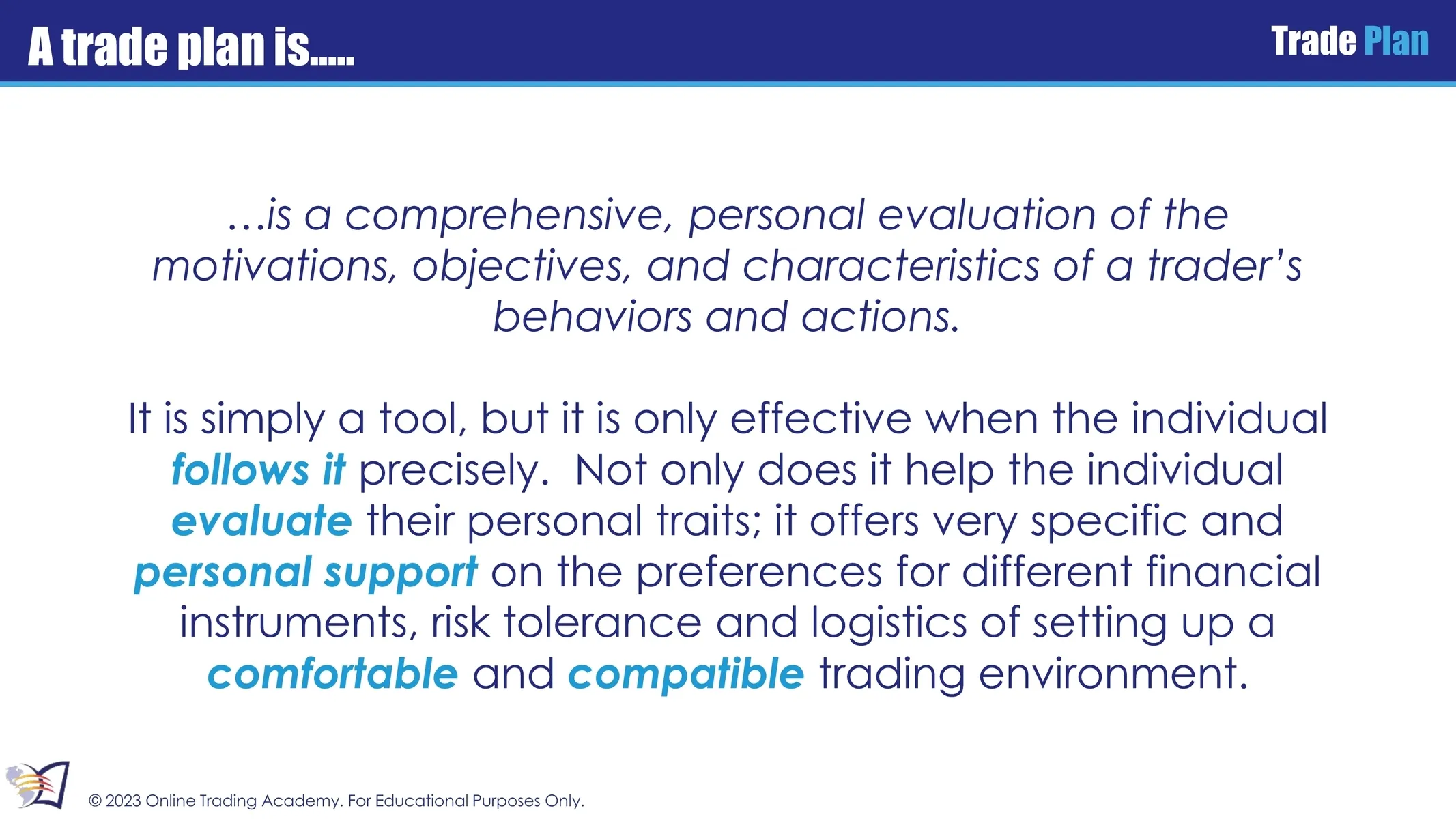 Trade Plan • Trade Plan Essentials eBook • Page 9