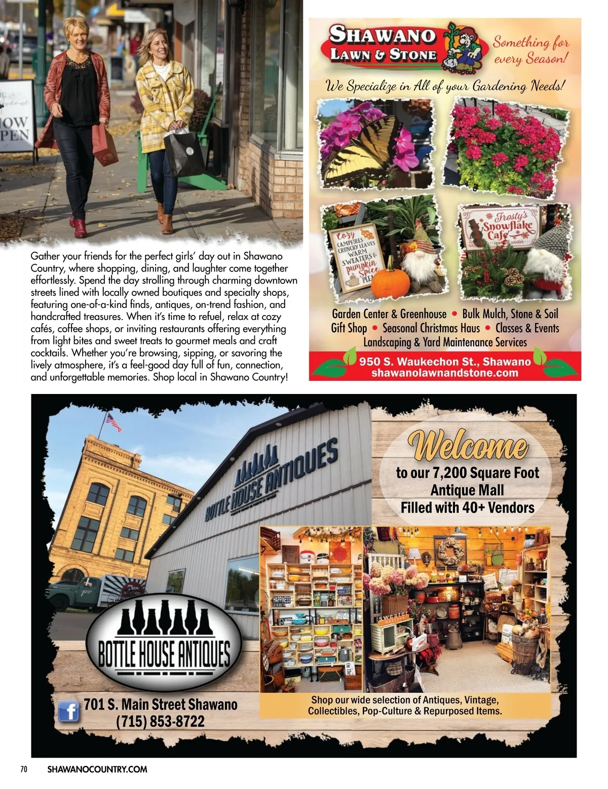 Shawano Country Visitor Guide • 2026 • Page 70