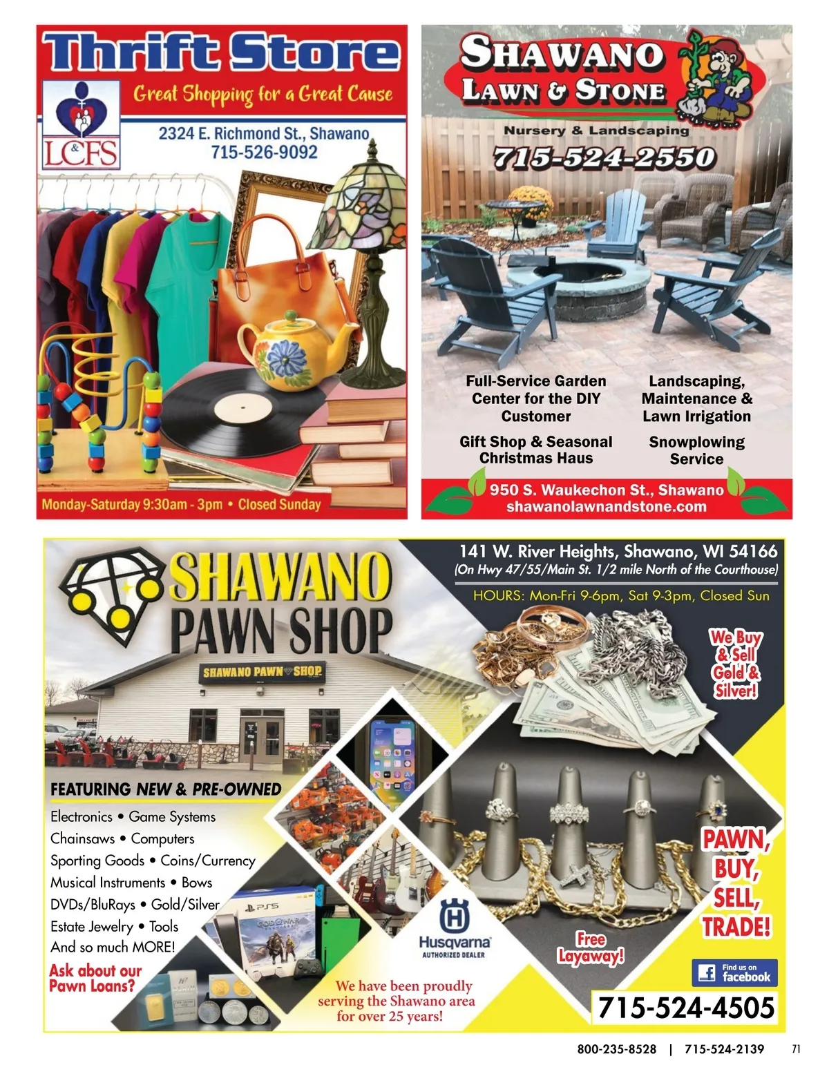 Shawano Country Visitor Guide • 2026 • Page 70