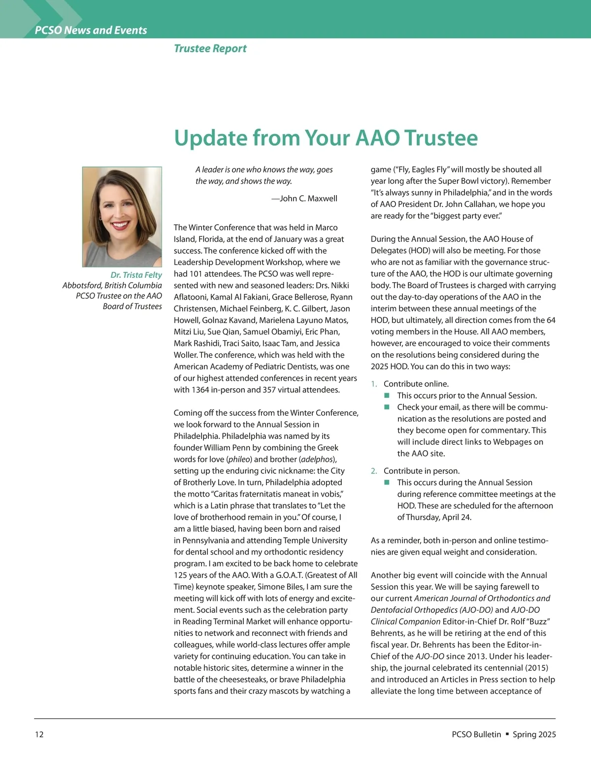 PCSO Bulletin Spring 2025 Page 12