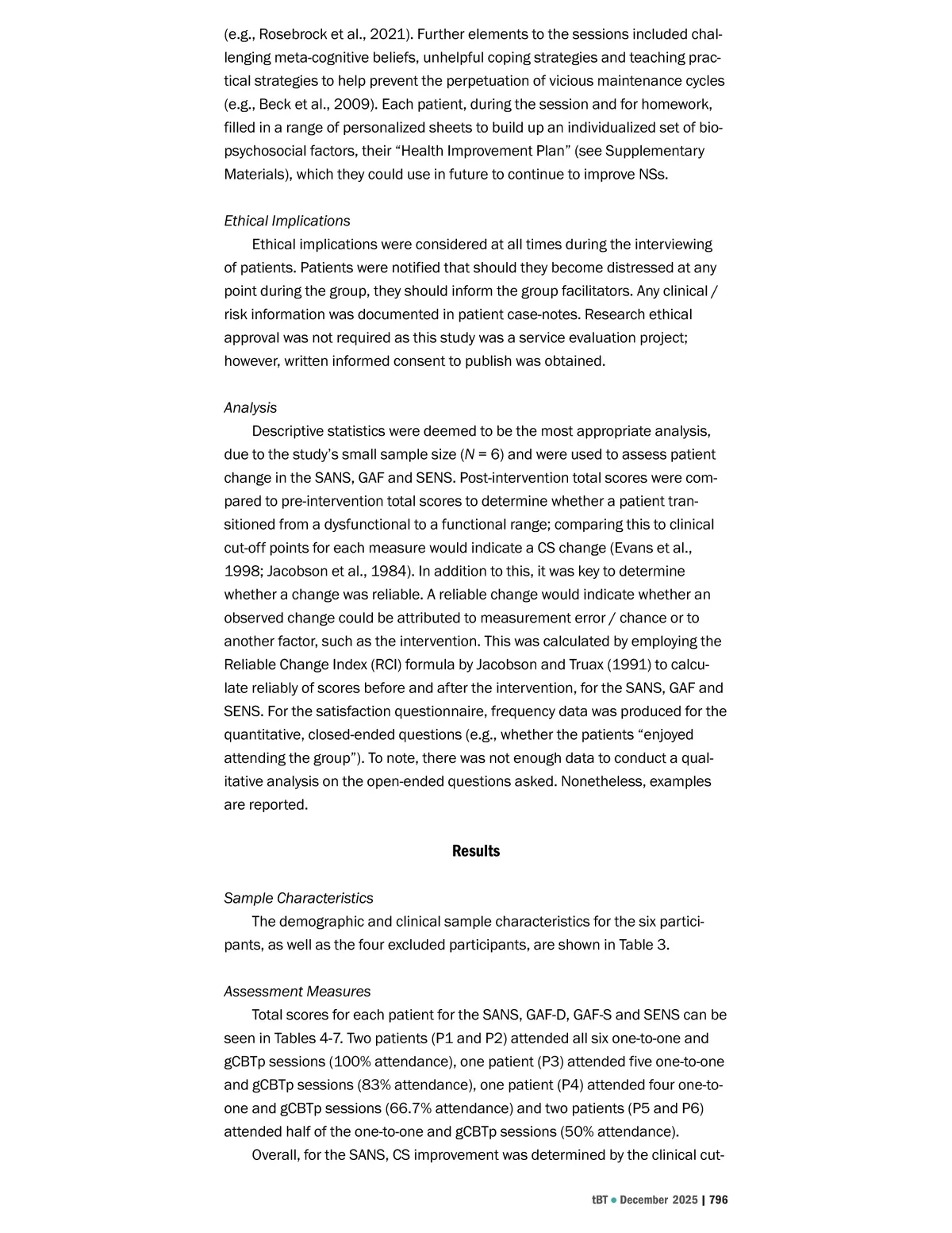 the Behavior Therapist Vol 48, Issue 8 December 2025 Page 795