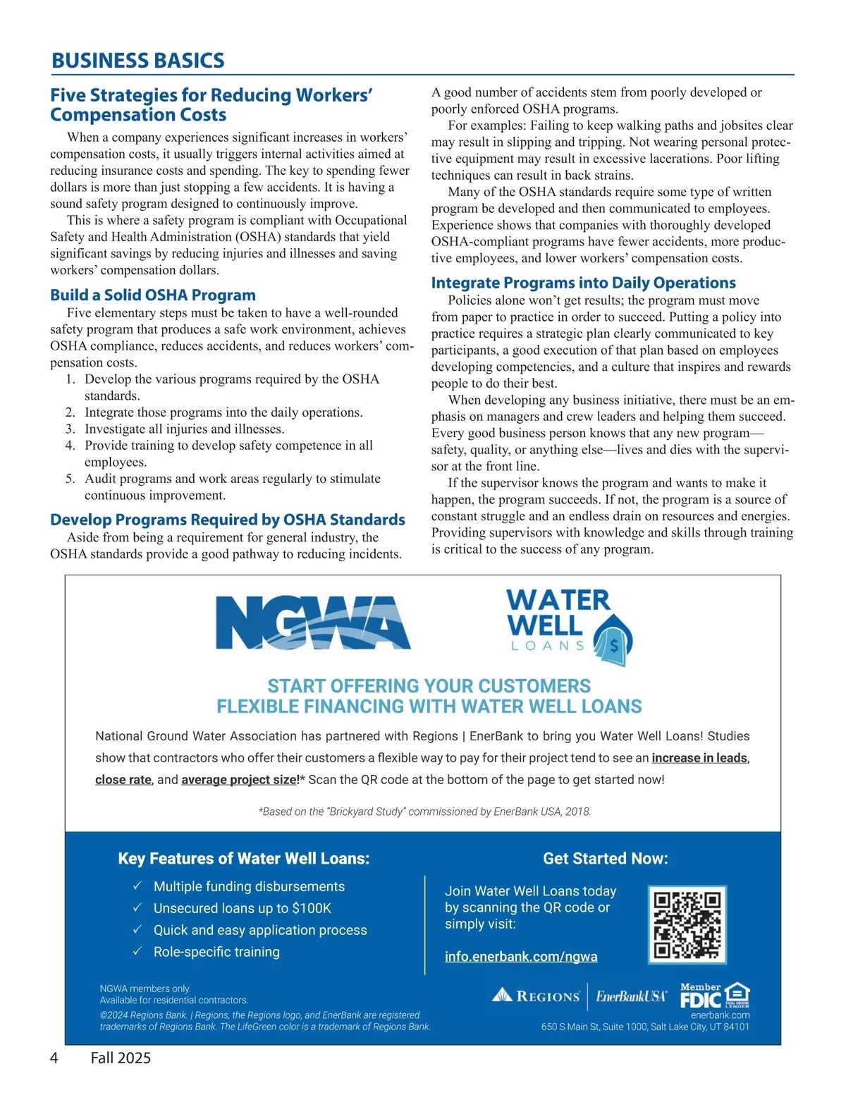 State Water Well Association Newsletter Vol 2025, Issue 18 Fall 2025 Page 4