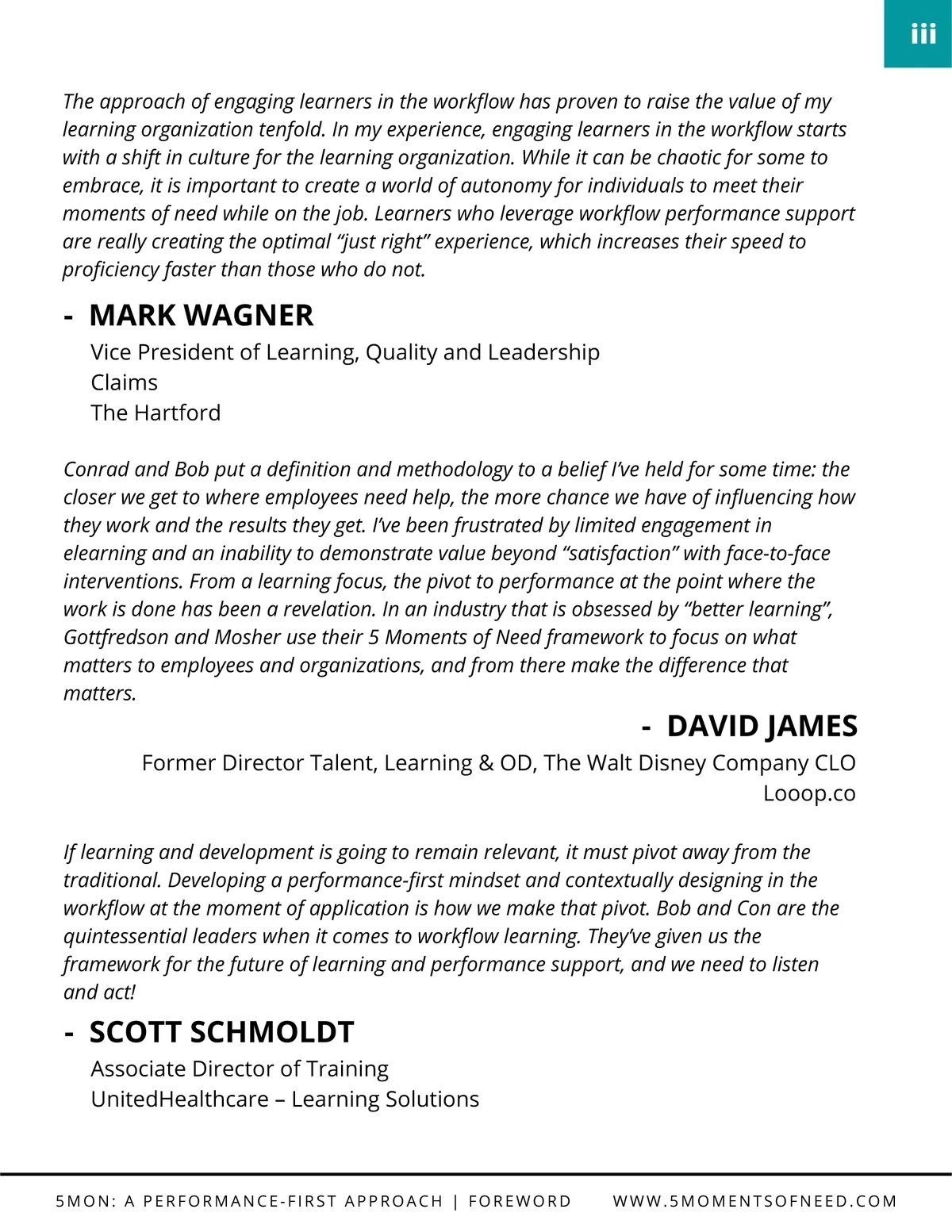 MoNa Publications • A Performance First Approach • Page ii