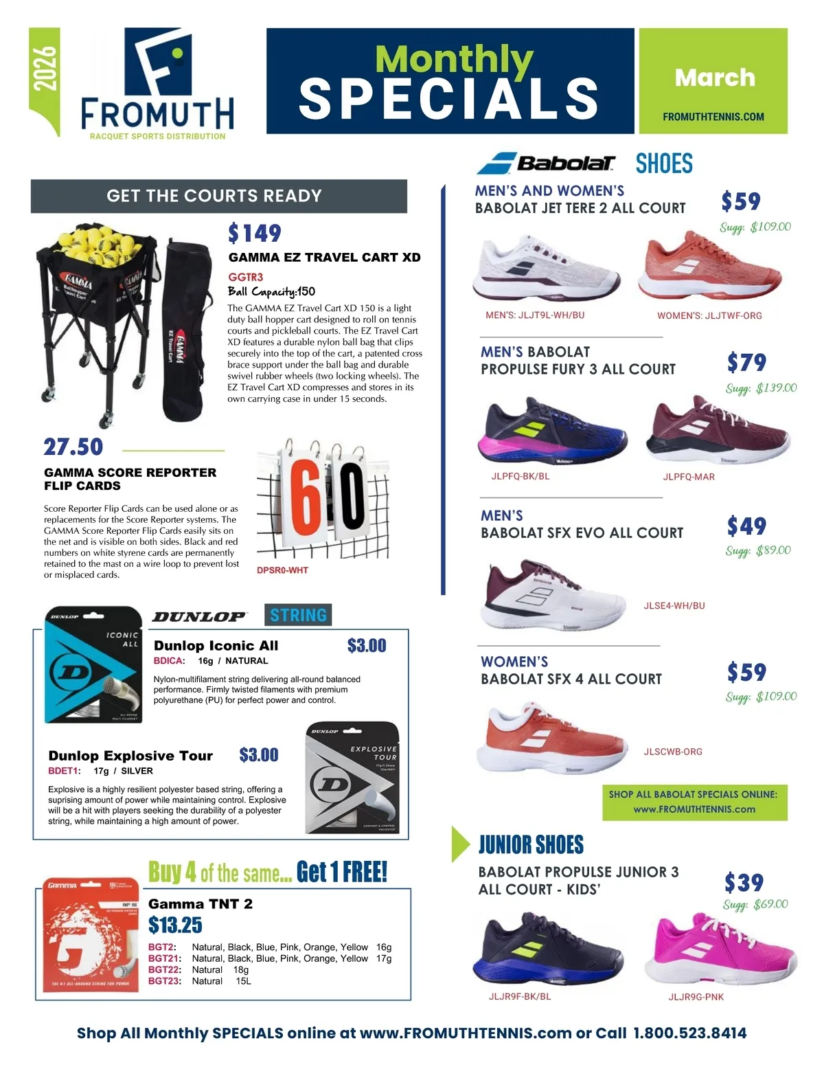 2026 Fromuth Specials • Fromuth March 2026 Specials